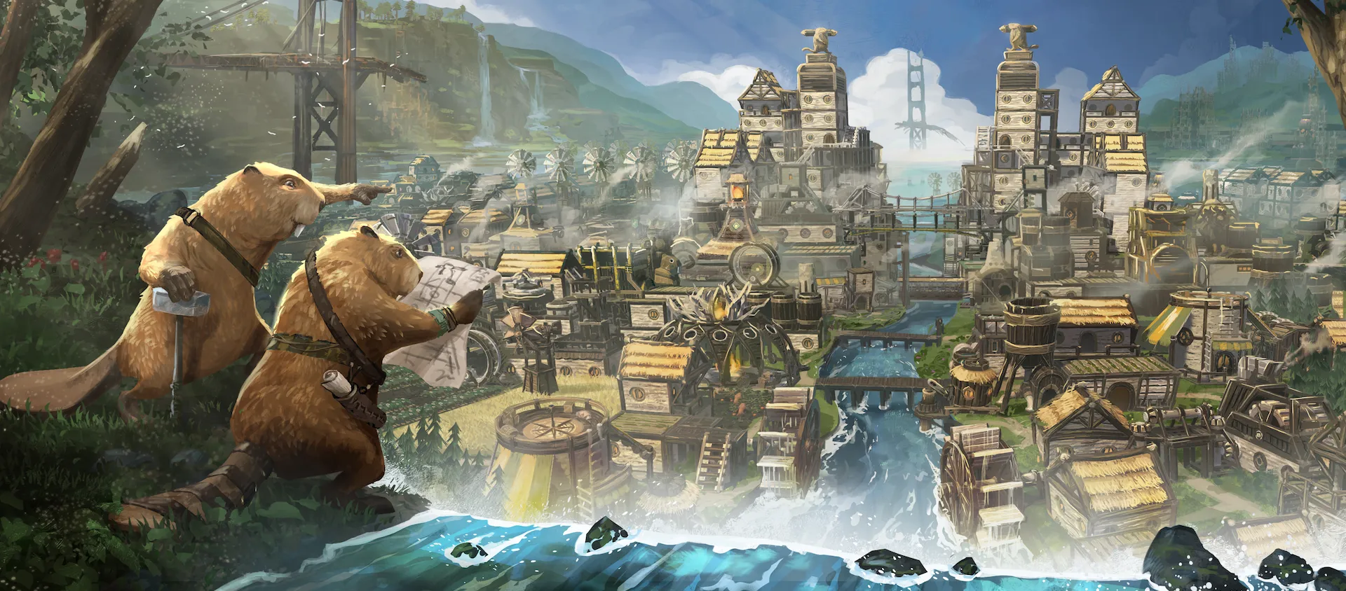 WONDERS OF WATER: Timberborn Update 6 Adds 3D Water Physics, New Skyward Engineering, and ...